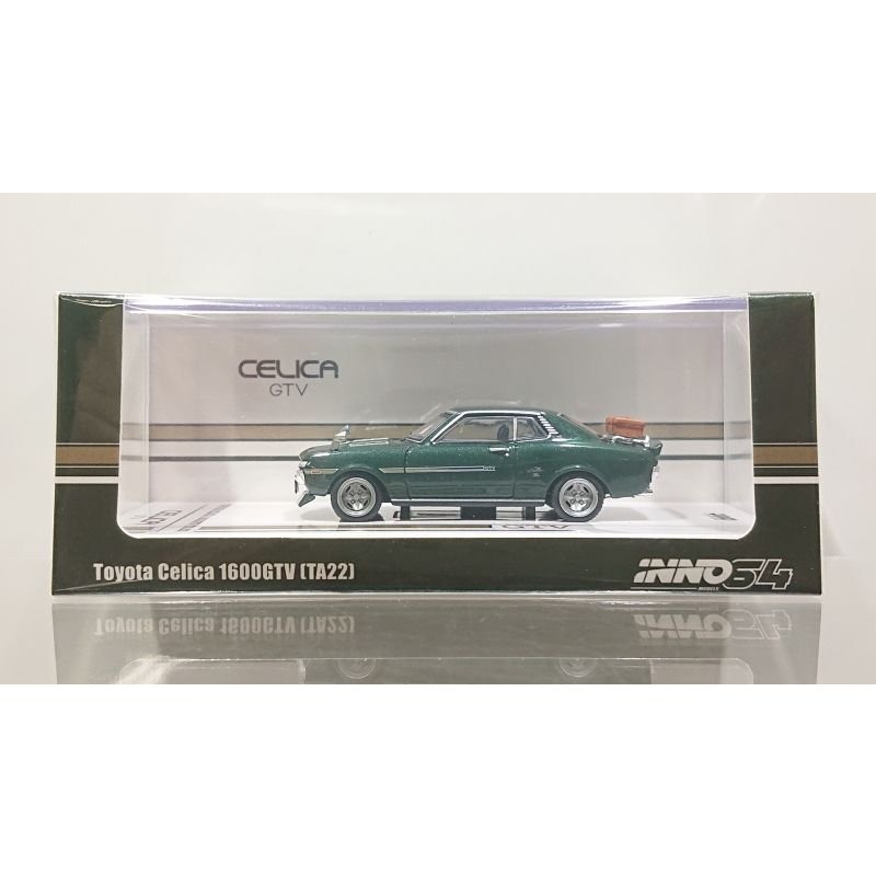 INNO Models 1/64 Toyota Celica 1600 GTV (TA22) Green With Luggage - AXELLWORKS HOBBYTOWN