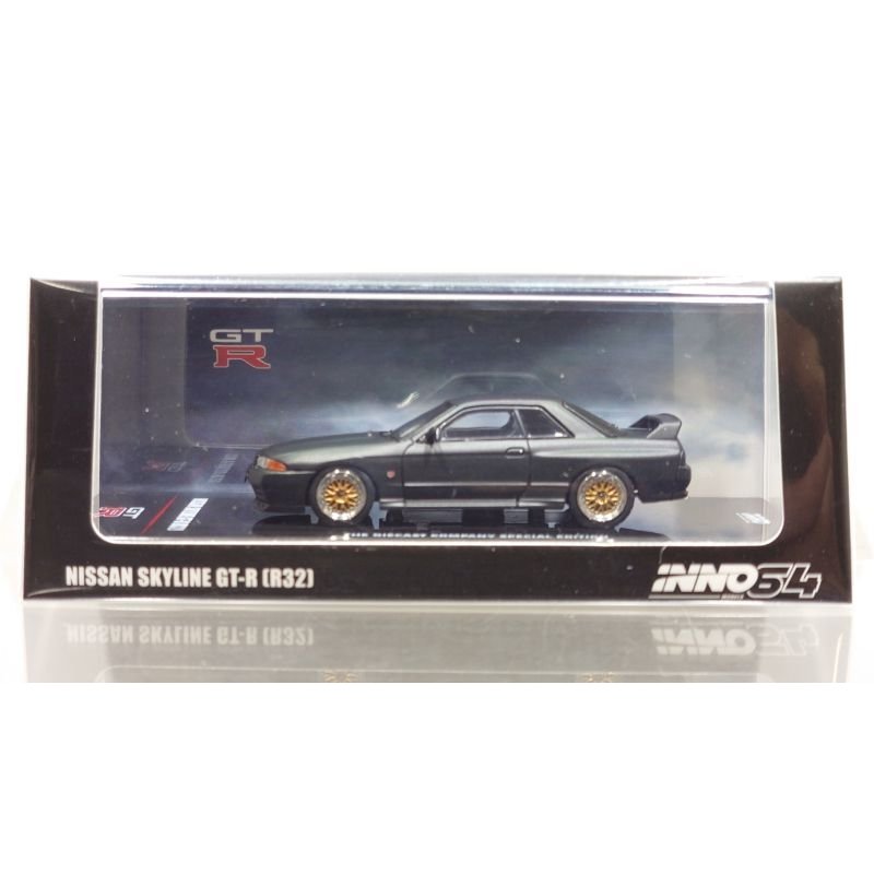 INNO Models 1/64 Nissan Skyline GT-R (R32) Matte Black The Diecast ...