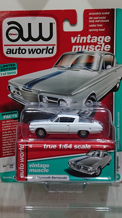 auto world 1:64 Premium 64 Release 11-A '64 Plymouth Barracuda Gloss ...