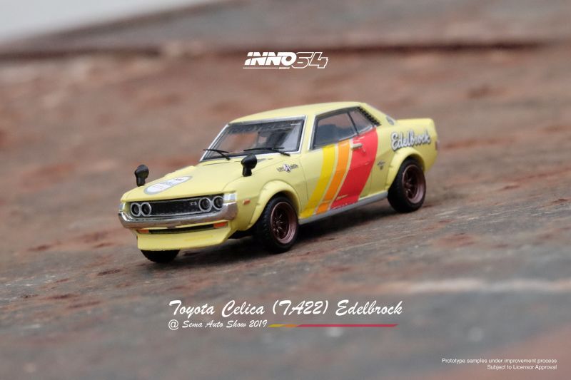 INNO Models 1/64 Toyota Celica 1600GT (TA22) "EDELBROCK" SEMA Show 2019 - AXELLWORKS HOBBYTOWN