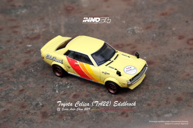 INNO Models 1/64 Toyota Celica 1600GT (TA22) "EDELBROCK" SEMA Show 2019 - AXELLWORKS HOBBYTOWN