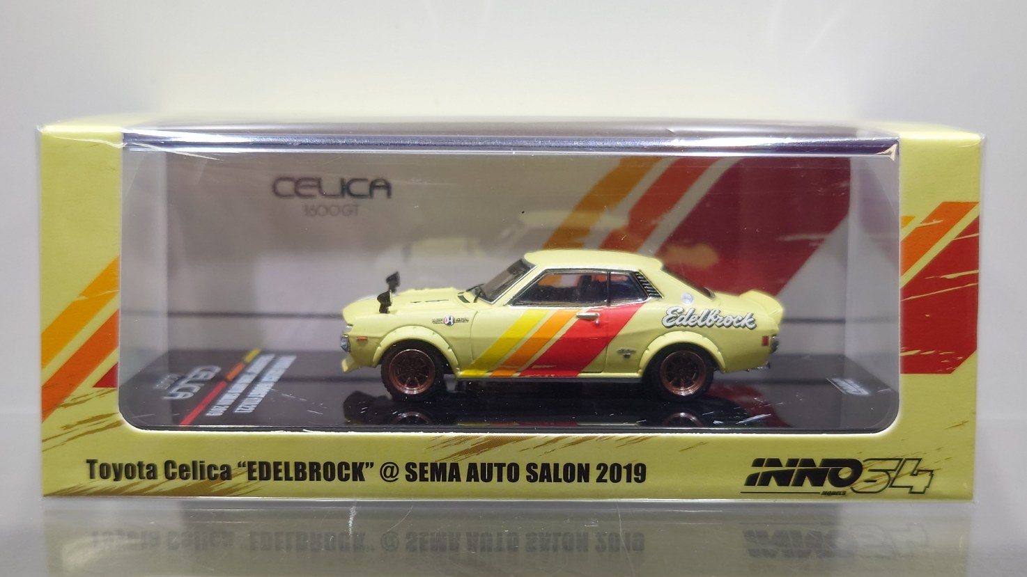 INNO Models 1/64 Toyota Celica 1600GT (TA22) "EDELBROCK" SEMA Show 2019 - AXELLWORKS HOBBYTOWN