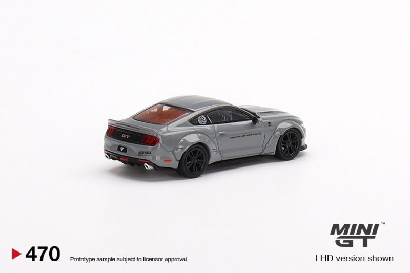 MINI GT 1/64 LB WORKS Ford Mustang GT Gray (RHD) - AXELLWORKS HOBBYTOWN