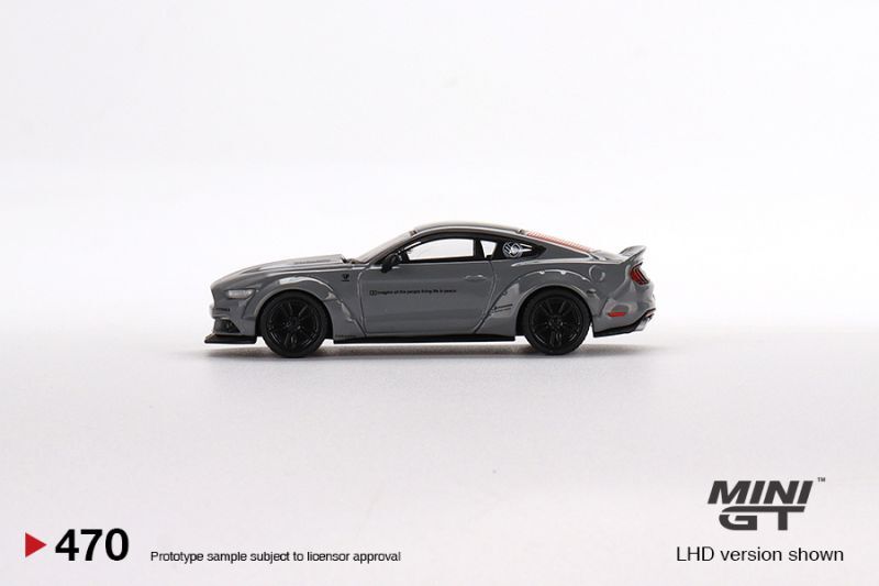 MINI GT 1/64 LB WORKS Ford Mustang GT Gray (RHD) - AXELLWORKS HOBBYTOWN
