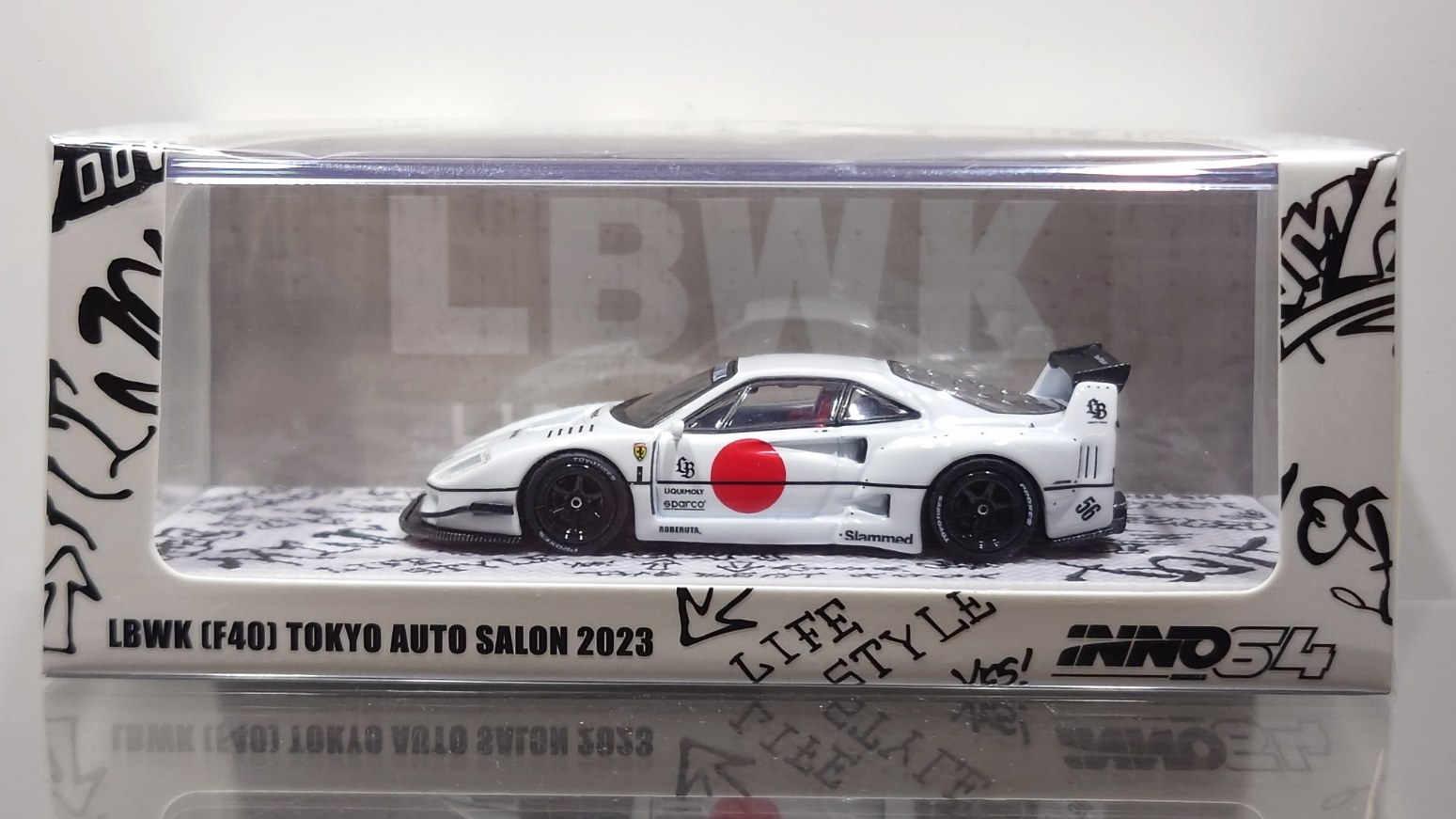 INNO Models 1/64 LB-WORKS F40 Tokyo Auto Salon 2023 - AXELLWORKS HOBBYTOWN